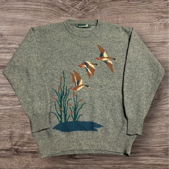 Jumper 1234 | Sweaters | Vintage Jumper Mallard Duck Scene Sweater 9s ...